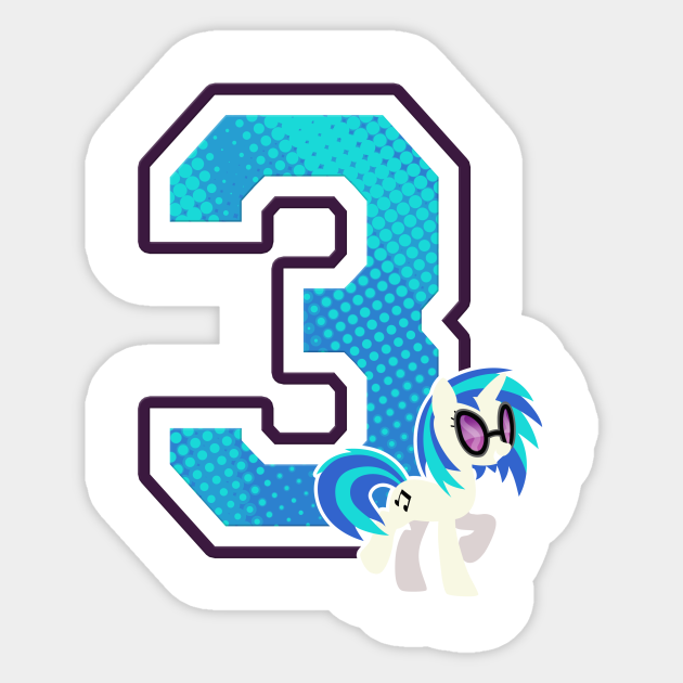 Number 3 - My Little Pony - Sticker | TeePublic