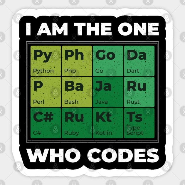Developer Periodic Table - Developer - Sticker | TeePublic