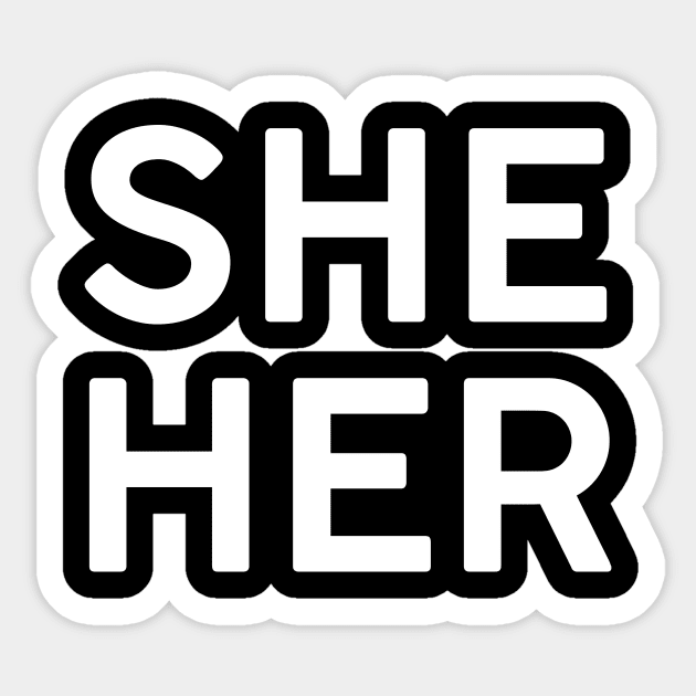 She Her Pronouns - Trans - Sticker | TeePublic