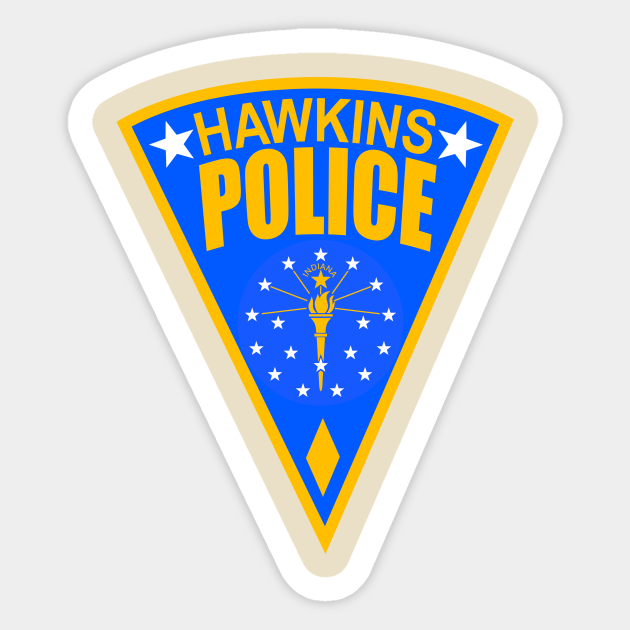 HAWKINS POLICE - Stranger Things - Sticker | TeePublic