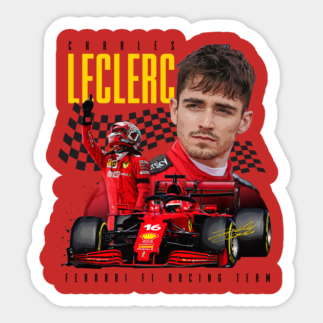 Charles Leclerc - Charles Leclerc Ferrari F1 - Sticker | TeePublic