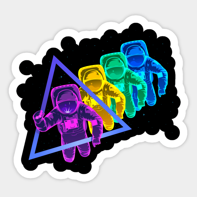 Space Astronaut Vintage Retro Astro Pop Art - Space - Sticker | TeePublic