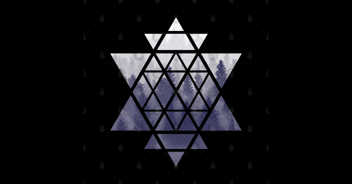 Sacred Geometry Foggy Purple Forest - Sacred Geometry - Posters and Art ...