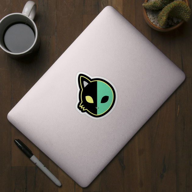 alien cat - Alien Cat - Sticker | TeePublic