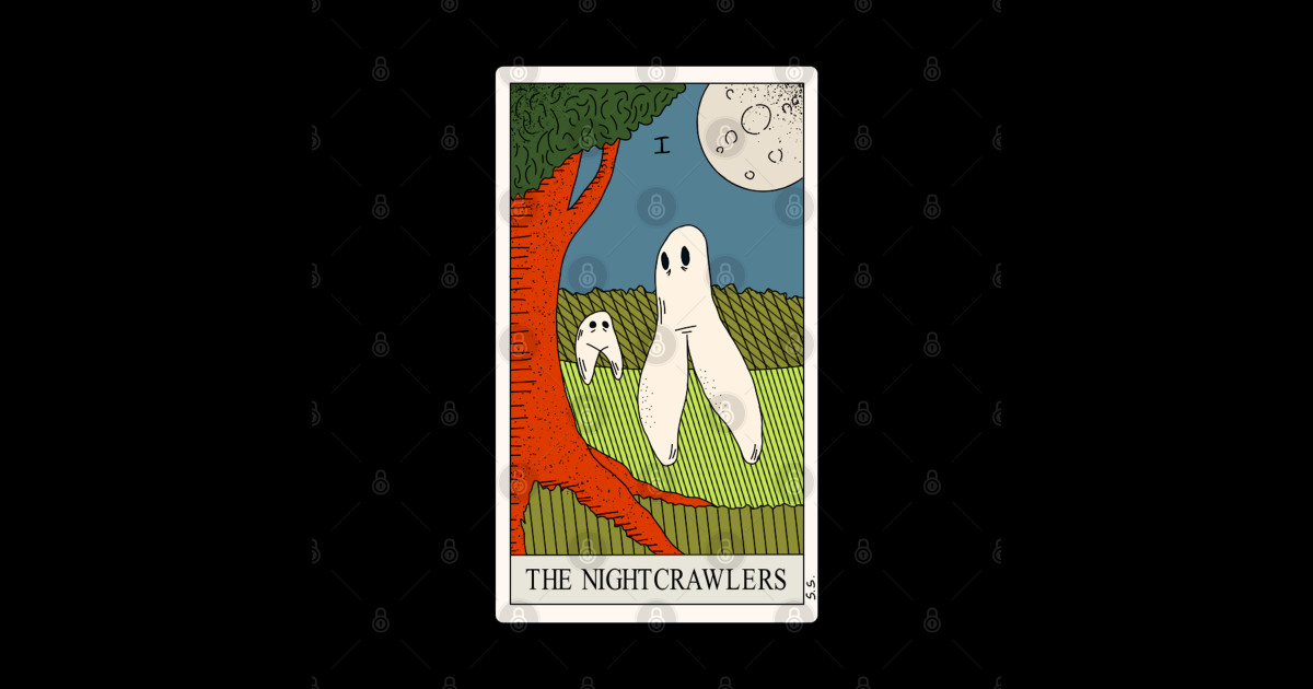 The Fresno Nightcrawlers Tarot Card - Cryptid - Sticker | TeePublic