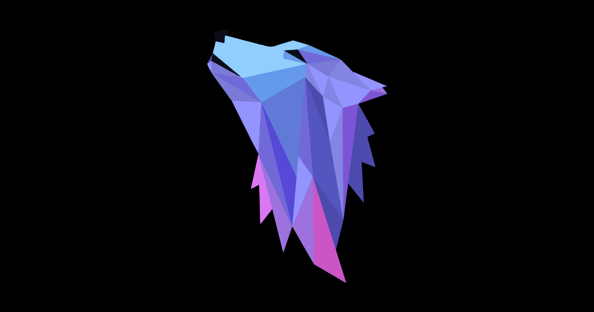 wolf made of diamond - 16 Color Wolf - Sticker | TeePublic