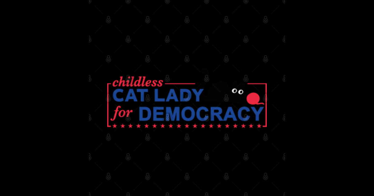 Childless Cat Lady Voting Election 2024 USA vintage retro - Childless ...