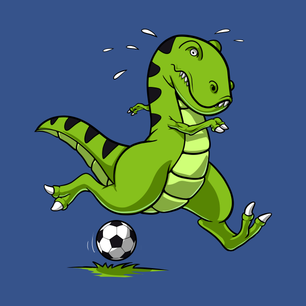 T-Rex Dinosaur Soccer Player - T Rex Dinosaur Soccer - Kids T-Shirt ...