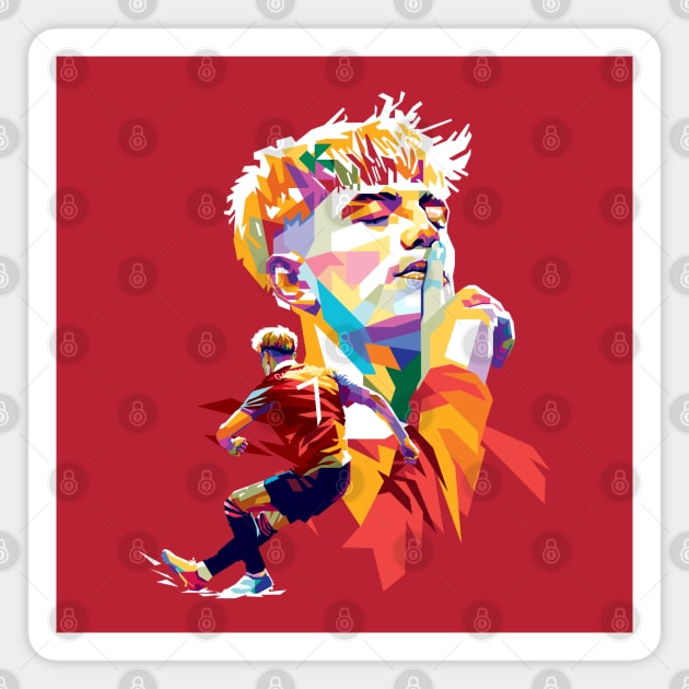 Alejandro Garnacho Pop Art - Garnacho - Magnet | TeePublic