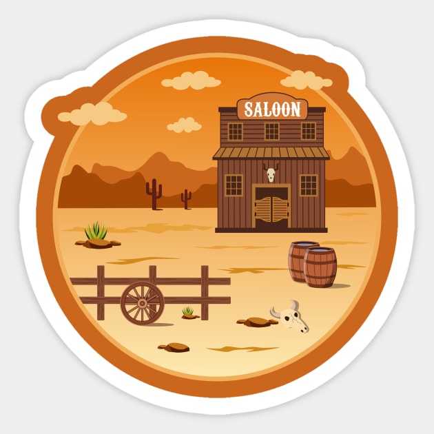 Wild West Theme - Wild West - Sticker | TeePublic