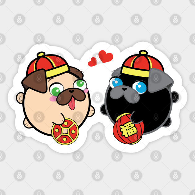 Poopy & Doopy - Chinese New Year - Poopy And Doopy - Sticker | TeePublic