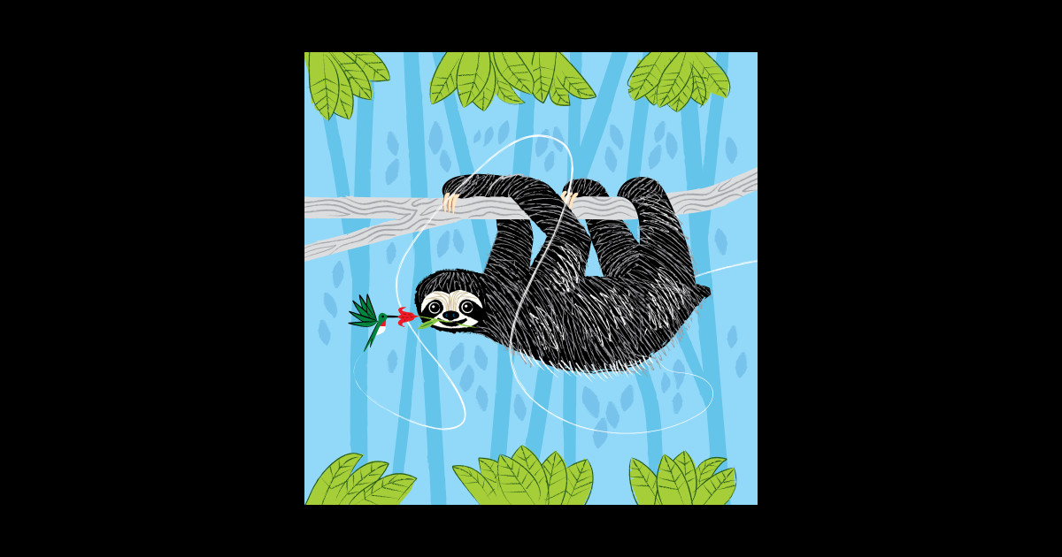 The Sloth and The Hummingbird - Sloths - Posters and Art Prints | TeePublic