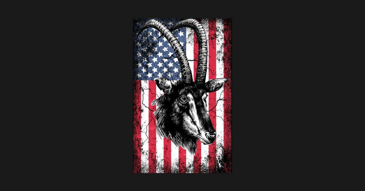 Patriotic Antelope American Flag - Antelope American Flag - T-Shirt ...