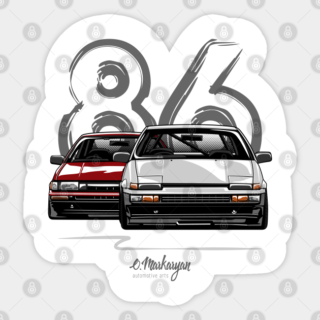 Ae86 legends - Toyota - Sticker | TeePublic