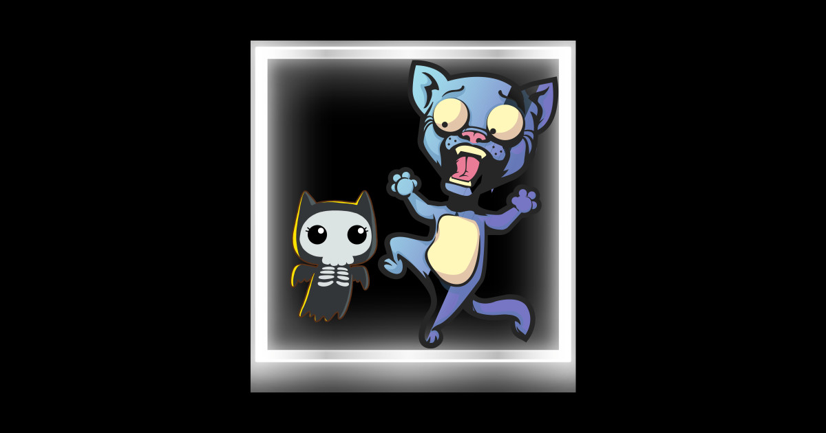 Funny Cat Scary Halloween - Funny Cat Scary Kitten Halloween - Posters ...