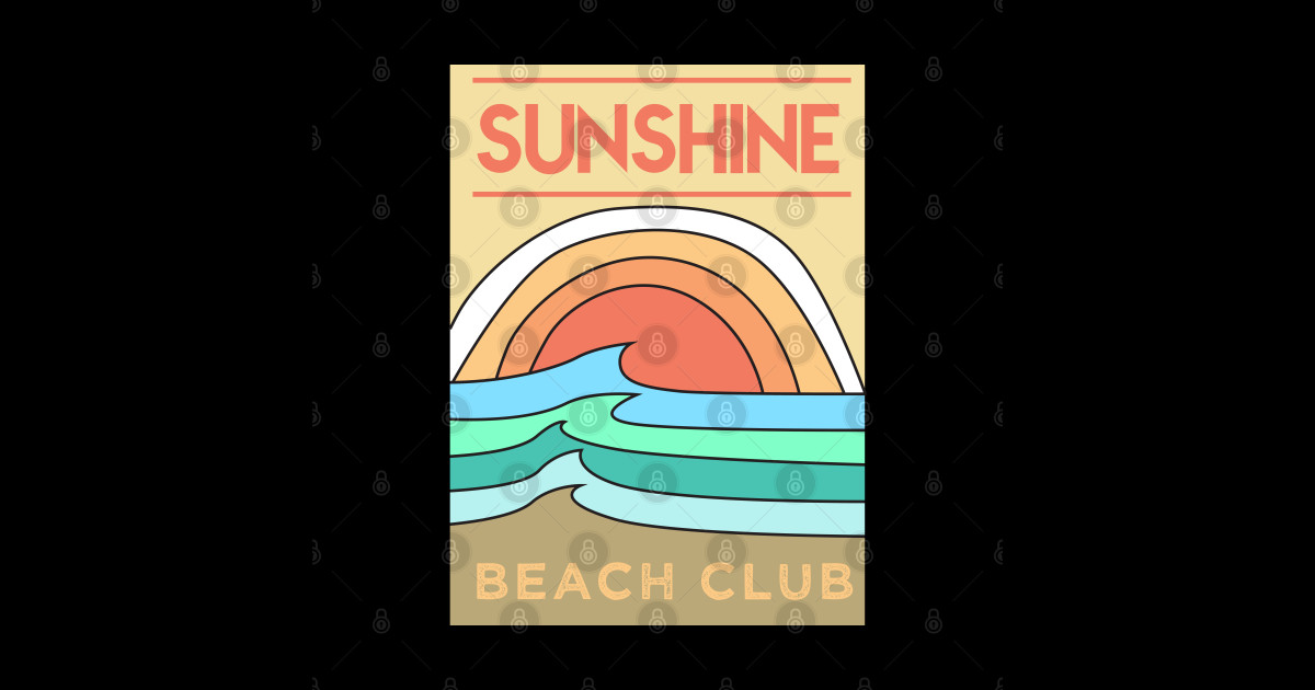 Sunshine Beach club sunshine wave - Sunshine - Sticker | TeePublic