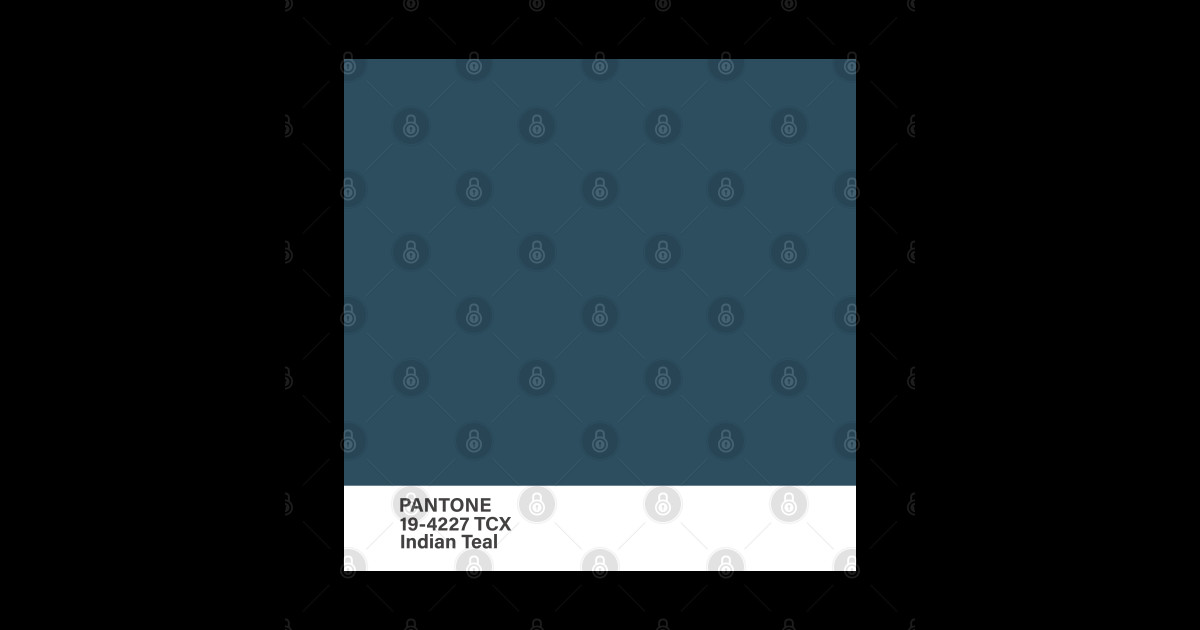 pantone 19-4227 TCX Indian Teal - Pantone Color - Posters and Art ...
