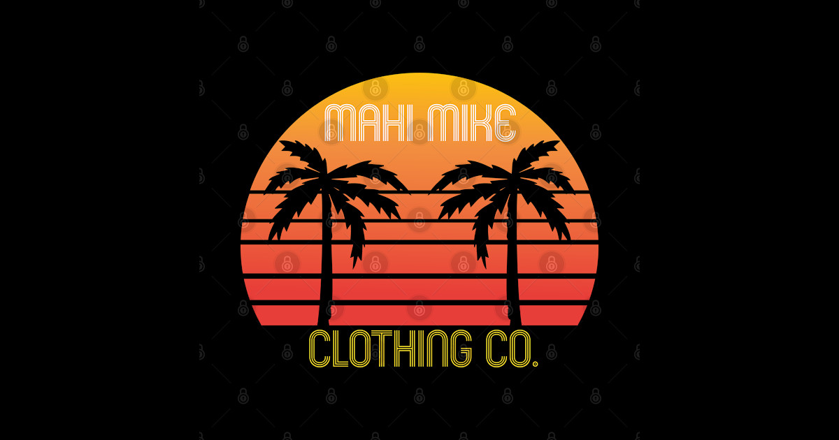 Mahi Mike orange sunset palm - Mahi Mahi - Posters and Art Prints ...