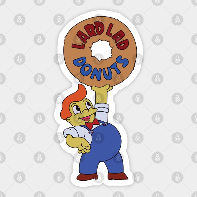 Lard Lad Logo - Simpsons - Sticker | TeePublic