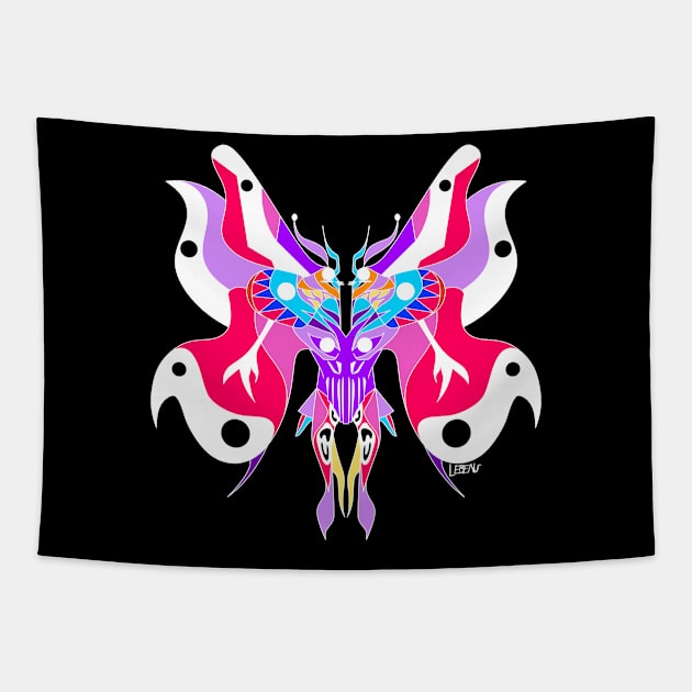 the mothman wizard ecopop cryptid pattern kaiju art - Moth - Tapestry ...