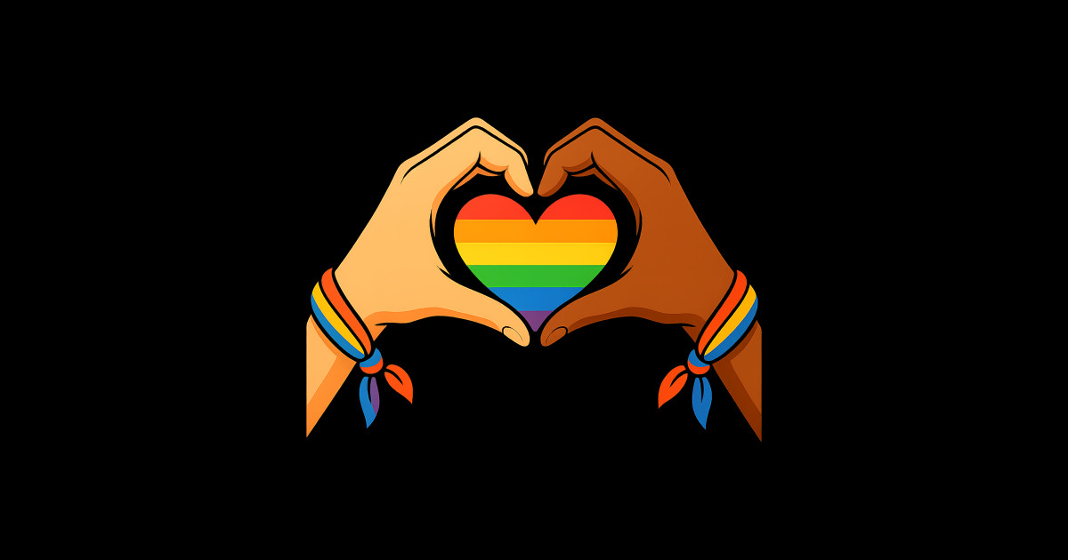 Rainbow Heart Hands Be Kind Pride Month - Hands Be Kind Pride Month ...