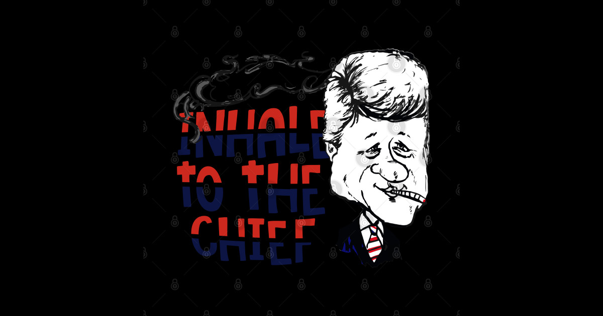 Inhale to the Chief :: President Bill Clinton - Bill Clinton - Sticker ...