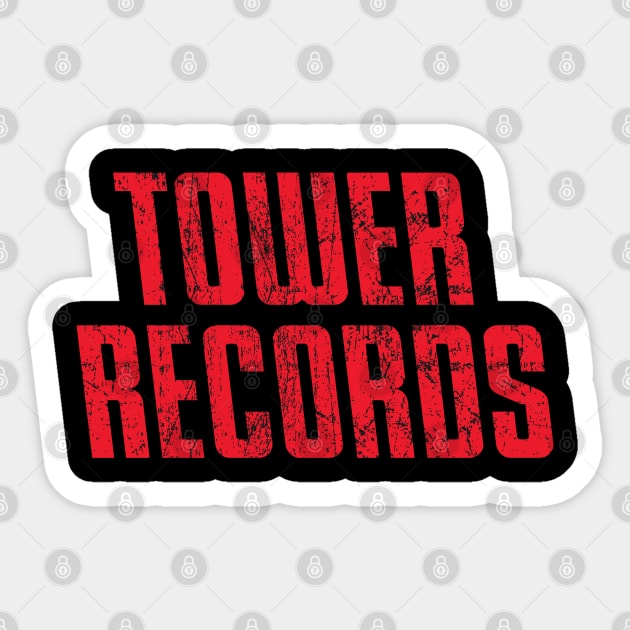 Vintage Tower Records - Records - Sticker | TeePublic