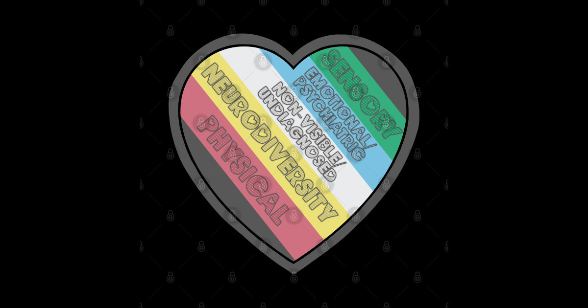 Disability pride flag heart - Disability Pride - Posters and Art Prints ...