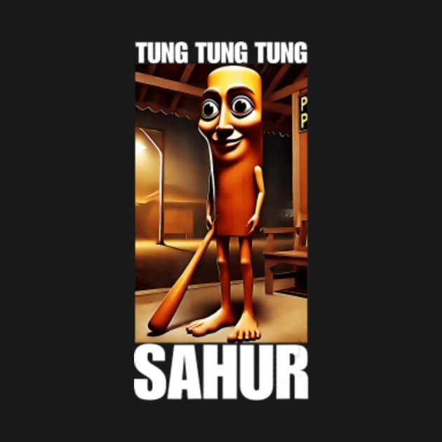 Tung Tung Tung Sahur Italian Brainrot Meme - Tung Tung Tung - T-Shirt | TeePublic