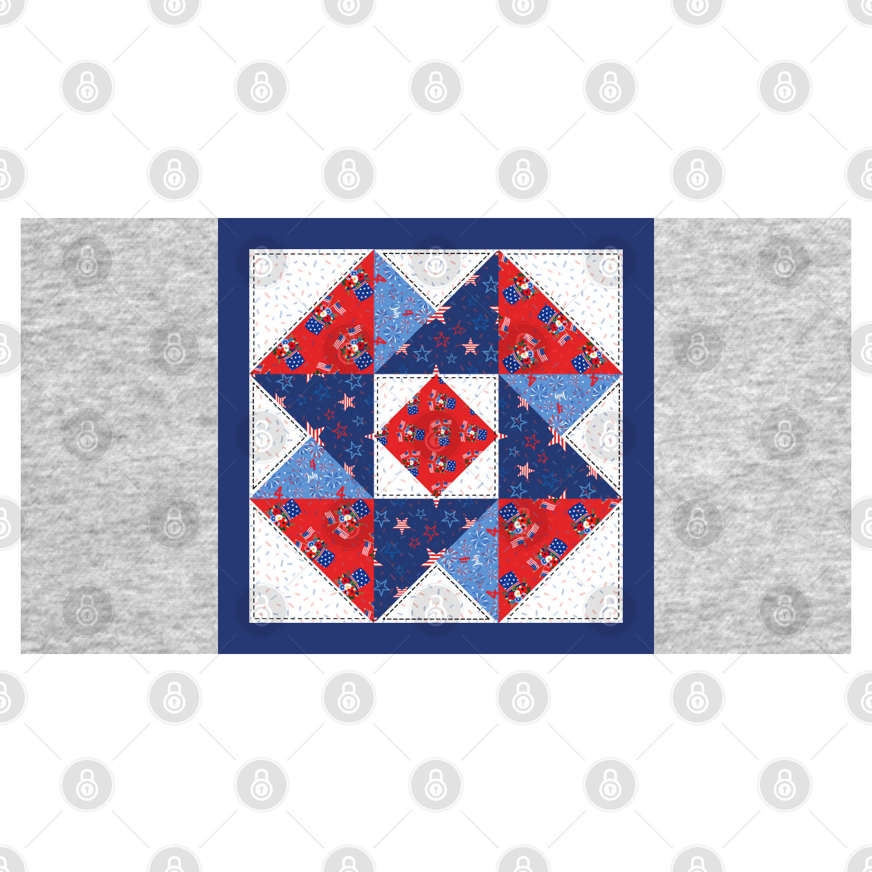 4th of July Air Castle Patchwork Quilt Block - 4th Of July - Hoodie | TeePublic