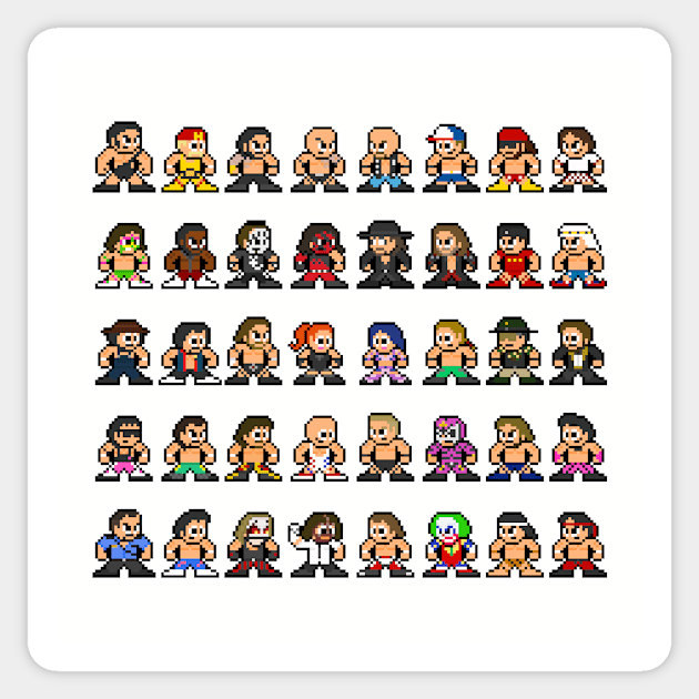 8-bit Wrestling! - Wrestling - Sticker | TeePublic
