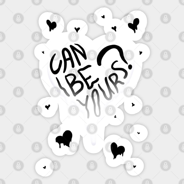 CAN I BE YOURS? MELTY HEART GREETING CARD - Bubbly Heart Gradient ...