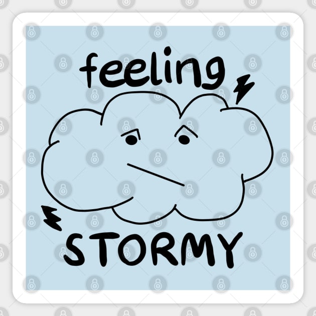 Moody Cloud - Feeling Blue - Sticker | TeePublic