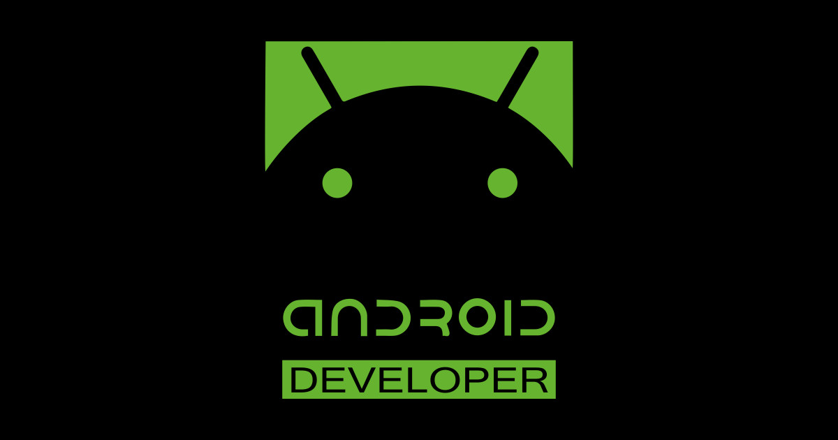Android developer text and logo - Android Developer - Sticker | TeePublic