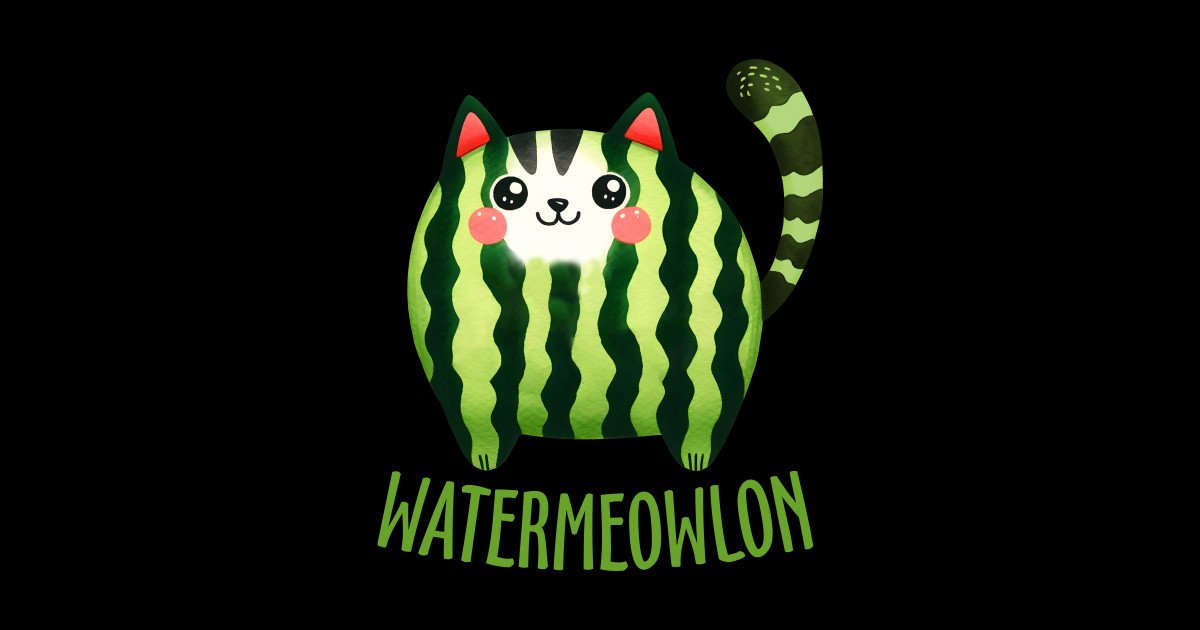 WATERMEOWLON Cat Funny Quote Hilarious Animal Food Pun Sayings Humor ...