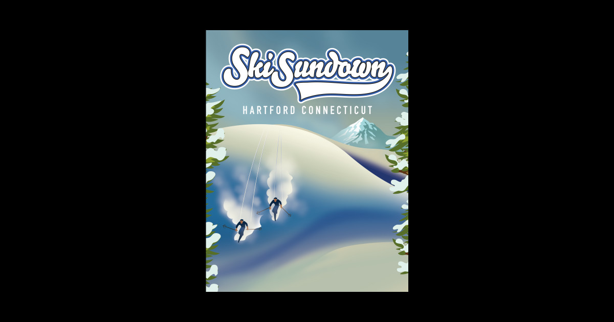 Ski Sundown New Hartford ski poster - Ski Sundown New Hartford - Magnet | TeePublic