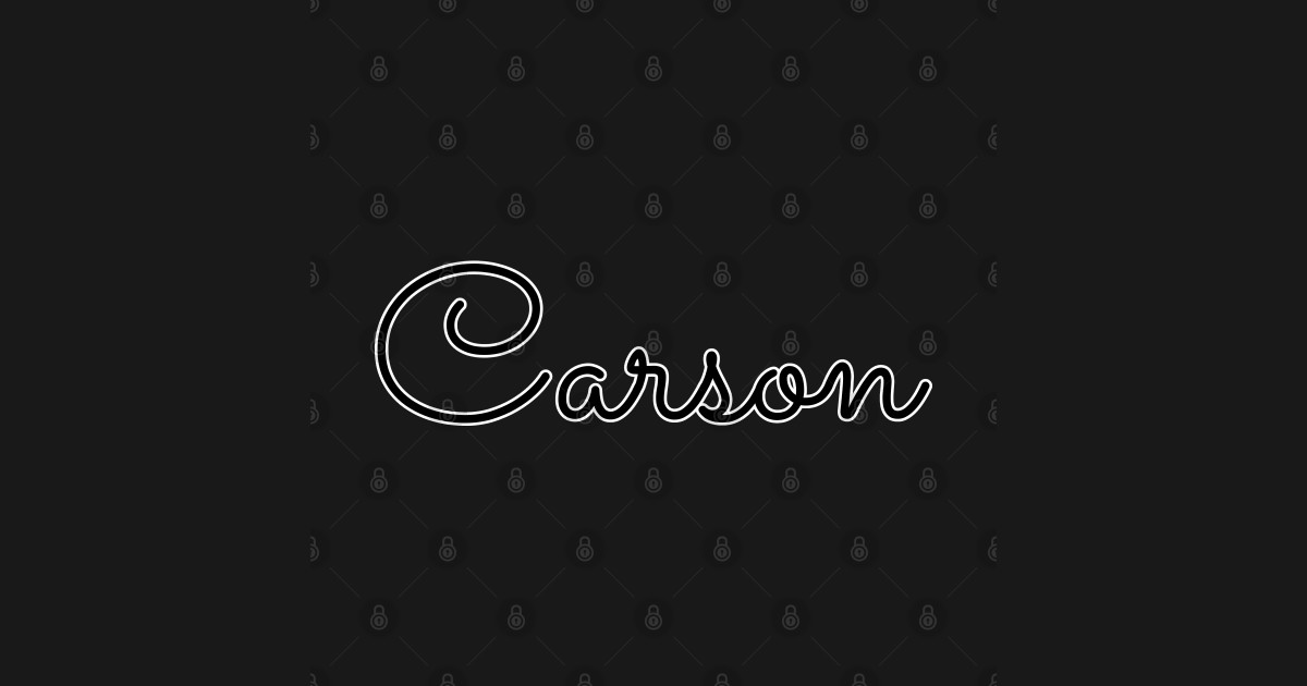 Writing Carson Name Label - Writing Carson Name Label - T-Shirt | TeePublic