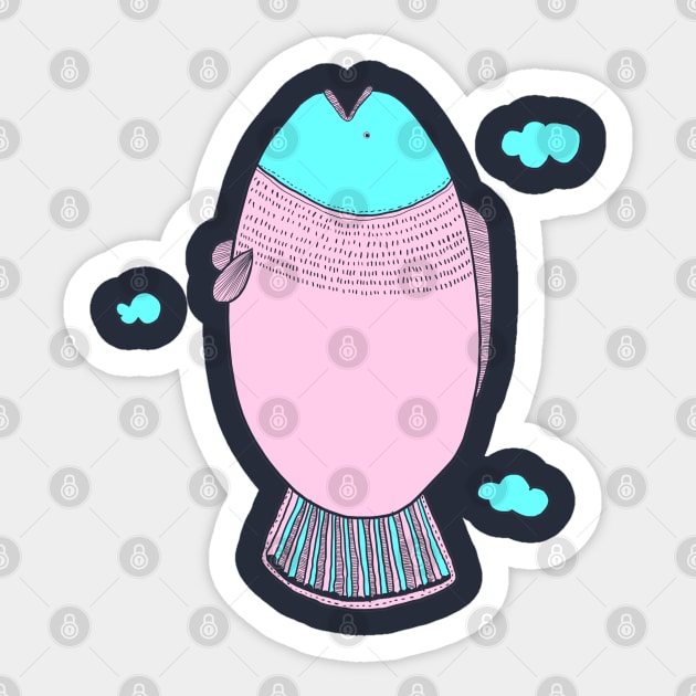 Cute Fish - Fish Art - Sticker | TeePublic
