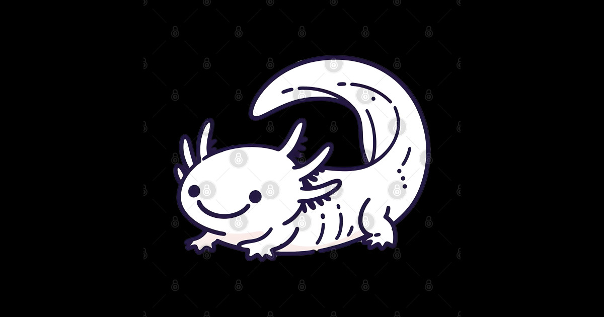 Axolotl Art #117 | Axolotl Lovers - Axolotl - Sticker | TeePublic
