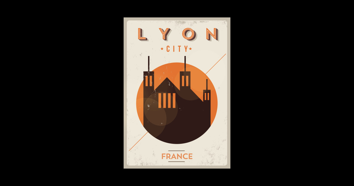 Lyon Poster Design - Lyon - Sticker | TeePublic