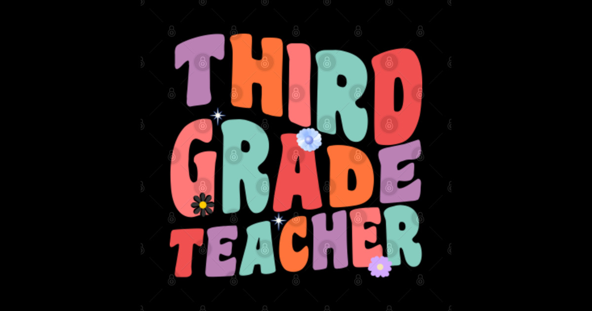 Third Grade Teacher Back To School 3rd Grade Groovy Retro - Third Grade ...