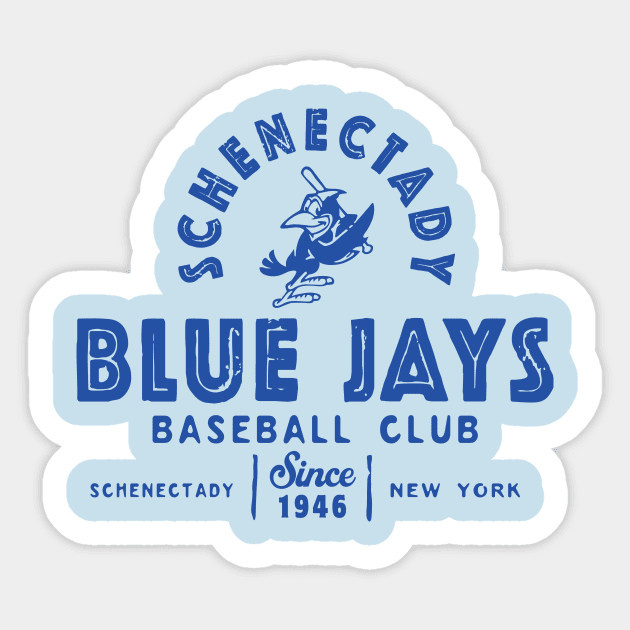 Schenectady Blue Jays - Minor League Baseball - Sticker | TeePublic