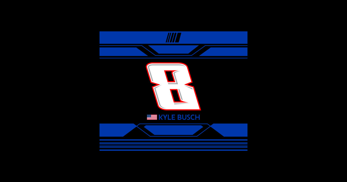 Kyle Busch #8 2025 NASCAR art design - Kyle Busch - Sticker | TeePublic