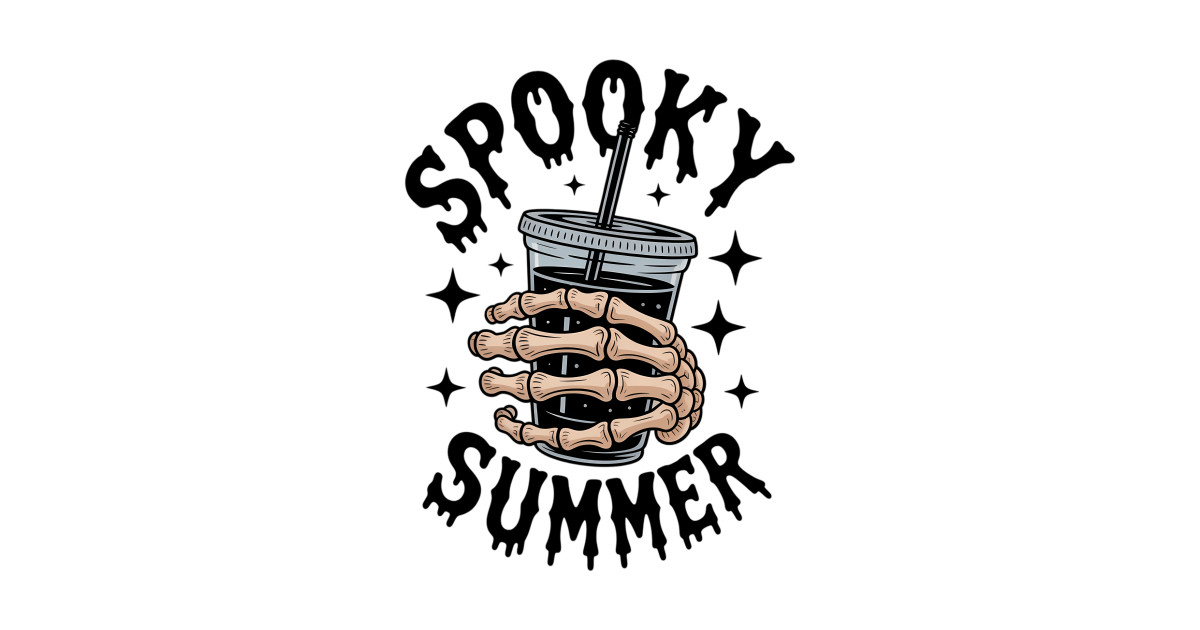 Spooky Summer Coffee Skeleton Summer Vacation Hawaii Beach - Spooky ...