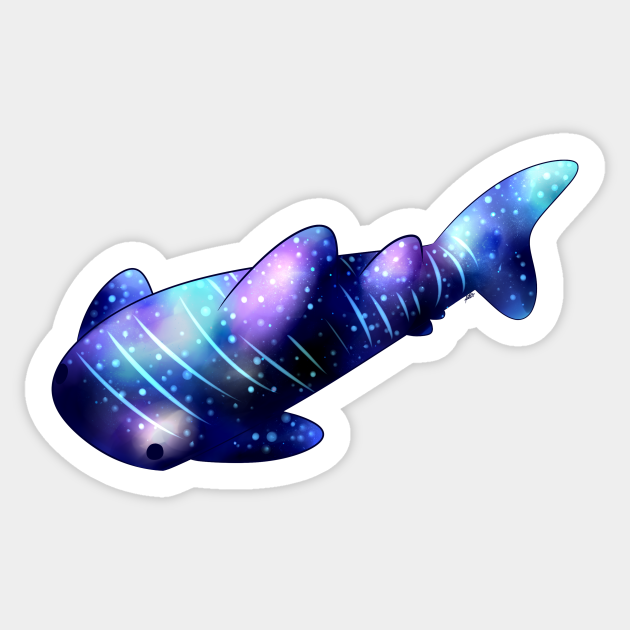 Galaxy Whale Shark - Whale Shark - Sticker | TeePublic