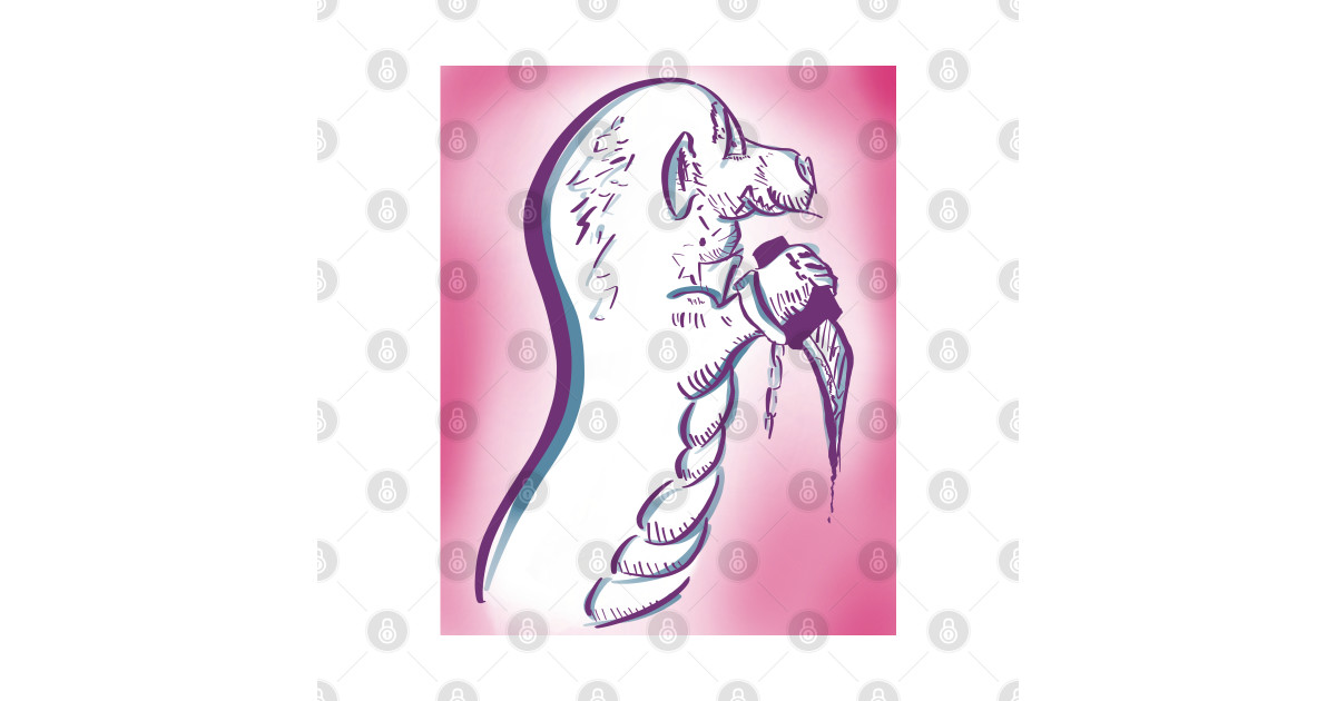 Distorted Creature - Abstract Monster with Knife and Broken Handcuffs ...