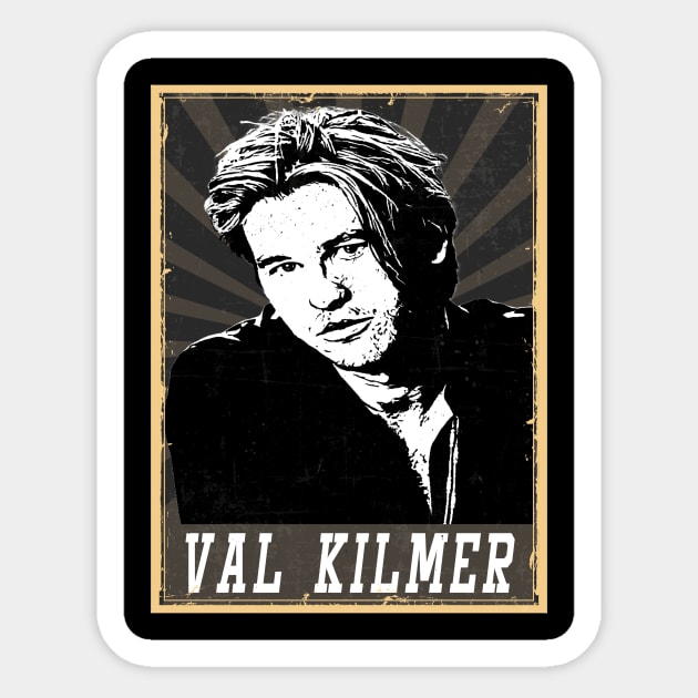 80s Style Val Kilmer - Val Kilmer - Sticker | TeePublic