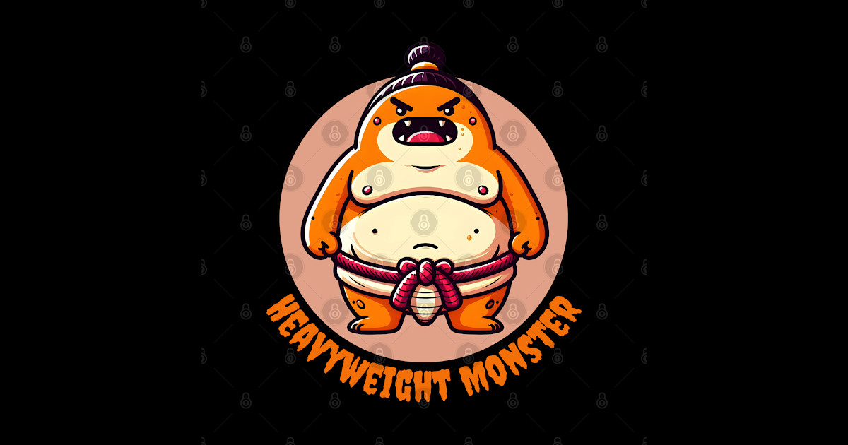 Sumo monster - Sumo - Sticker | TeePublic