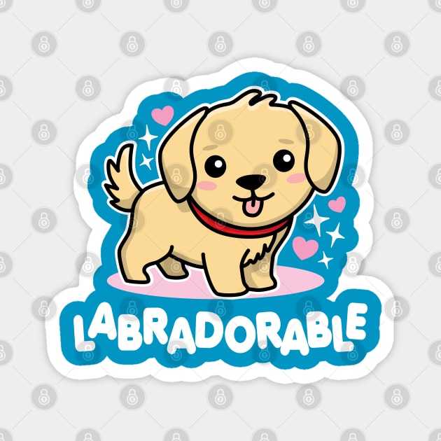 Labradorable Cute Kawaii Labrador Dog - Labrador Lover - Magnet | TeePublic