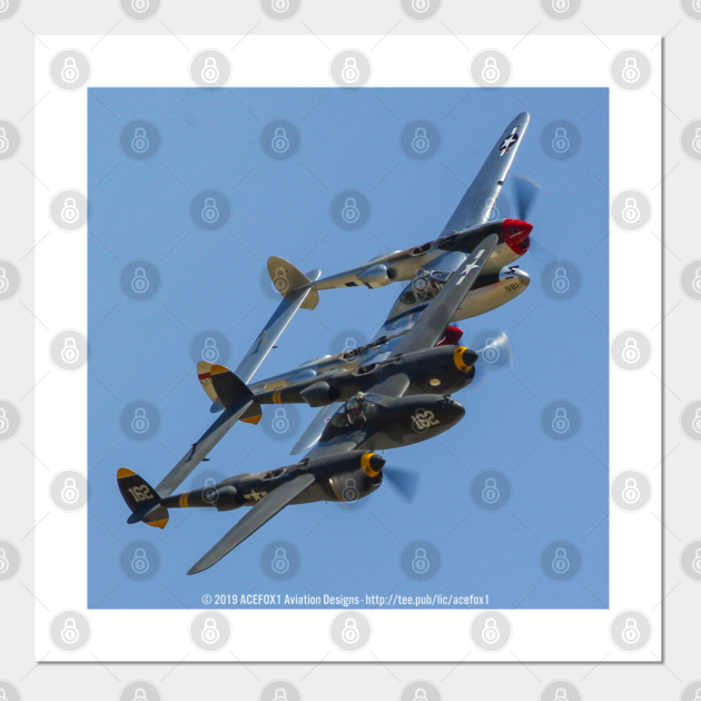 P-38 Lightnings - P 38 Lightning - Posters and Art Prints | TeePublic
